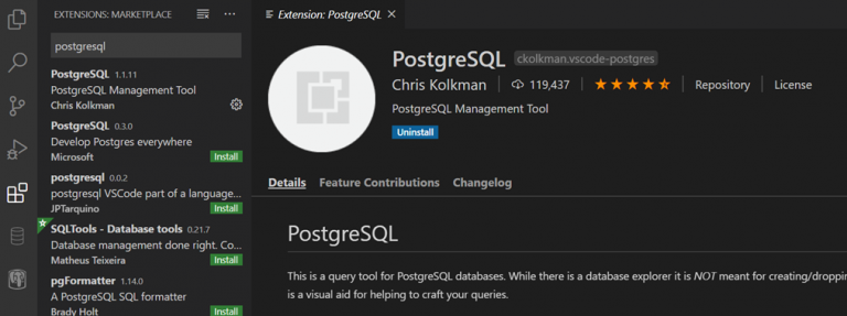 VSCodeからPostgreSQLへ接続してSQL発行まで – Obenkyolab
