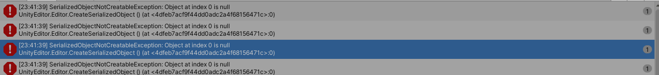 UnityでSerializedObjectNotCreatableException:Object at index 0 is nullが出た時の対処法 – Obenkyolab