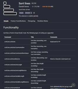 【VScode】Sort linesでテキストの並び替えをする – Obenkyolab