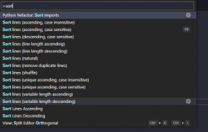【VScode】Sort linesでテキストの並び替えをする – Obenkyolab