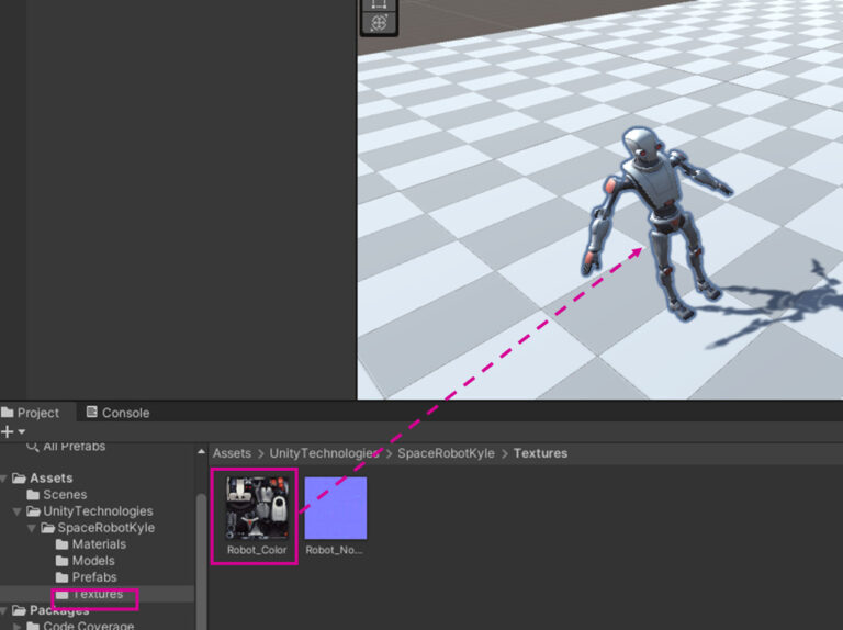 【Unity 】キャラクター（Robot Kyle）の配置 – Obenkyolab